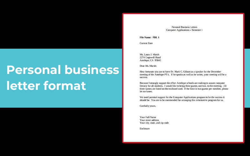 Personal Letter Format - With Examples And Templates